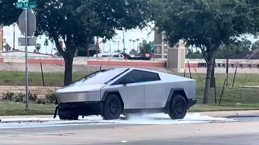 The Ultimate Tesla Cybertruck Inferno: When Truck Meets Fire Hydrant ...